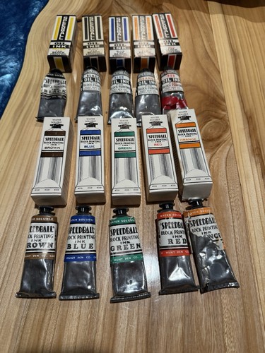 Vintage Speedball Block Printing Ink Lot of 10 Tubes | eBay
