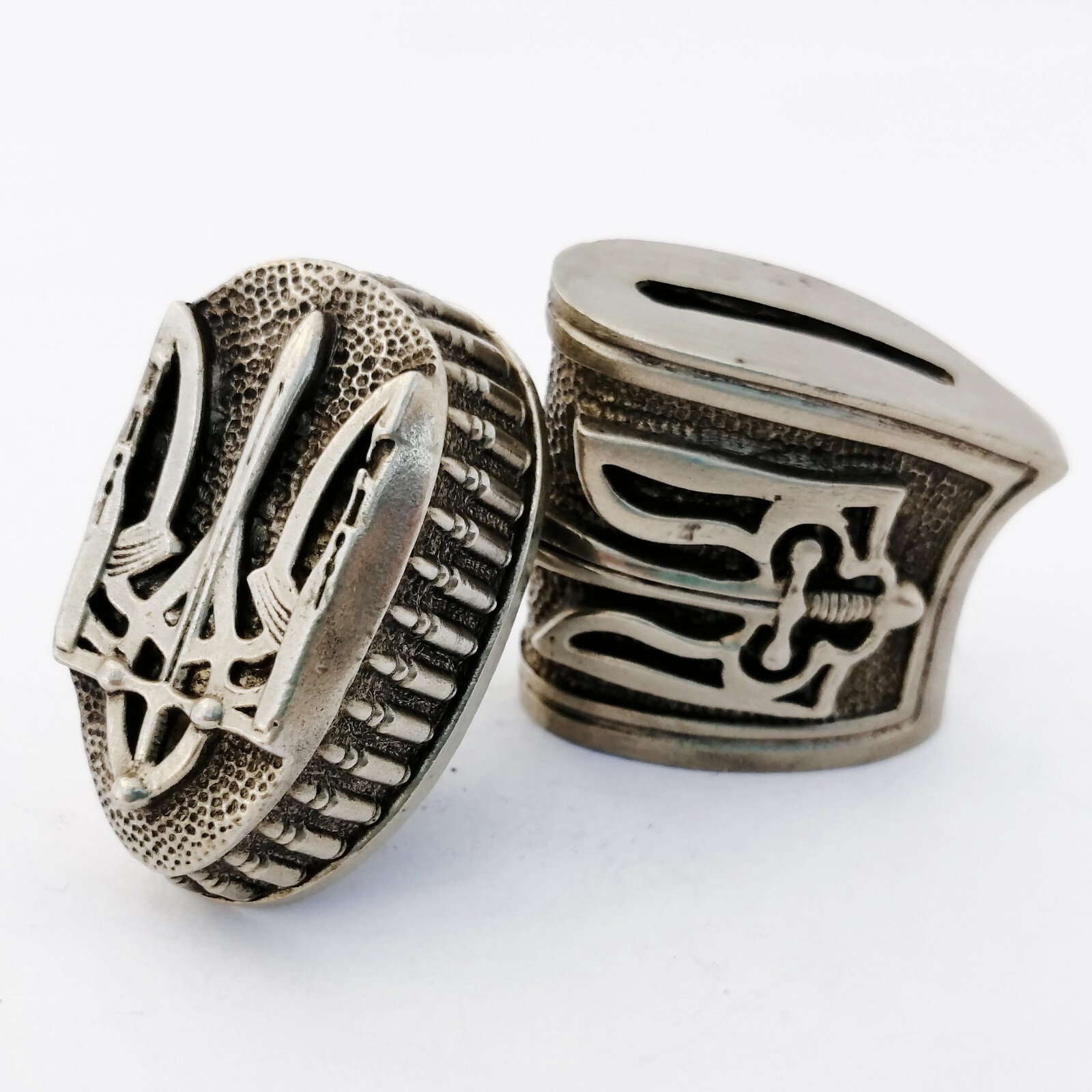 RvD Knife Guard Pommel UKRAINE TRIDENT TRYZUB Silver Knife Making ...