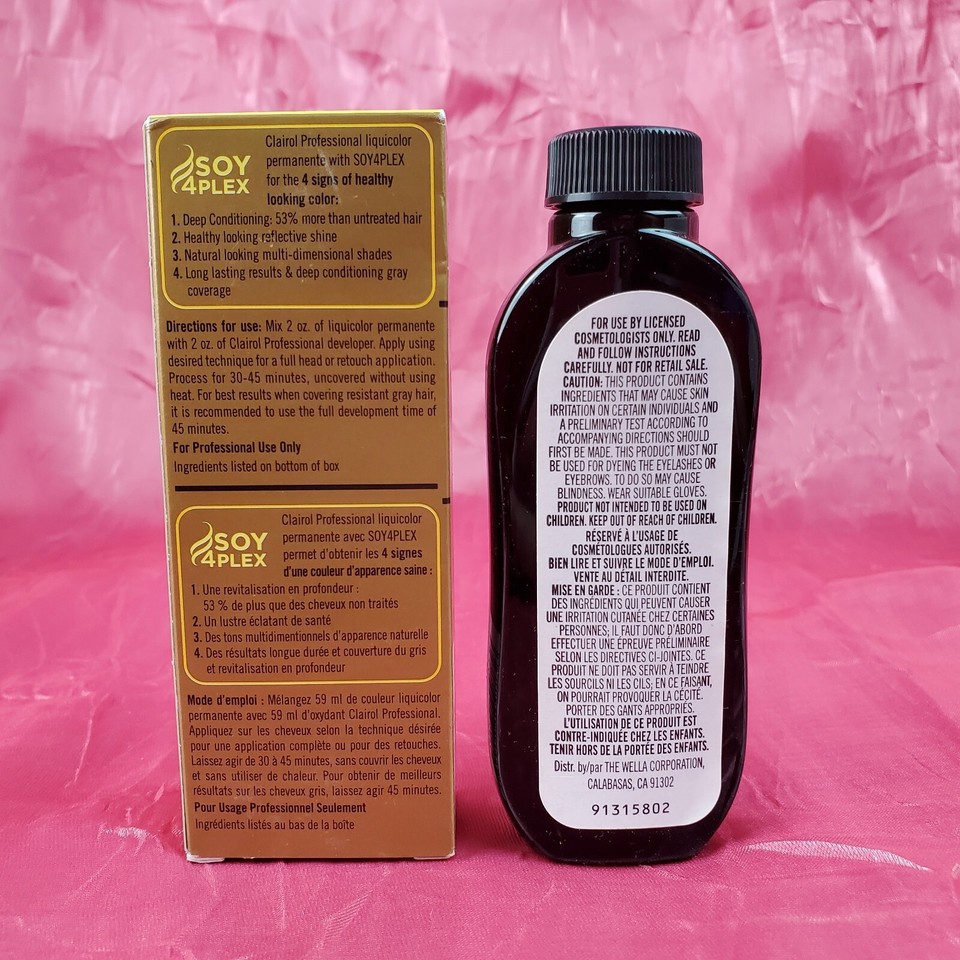 CLAIROL SOY 4 PLEX LIQUICOLOR Permanent Hair Color 5GN/35G Lightest ...