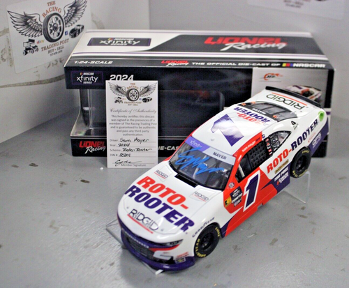 2024 Sam Mayer Roto-Rooter 1/24 Action NASCAR Diecast Autographed | eBay