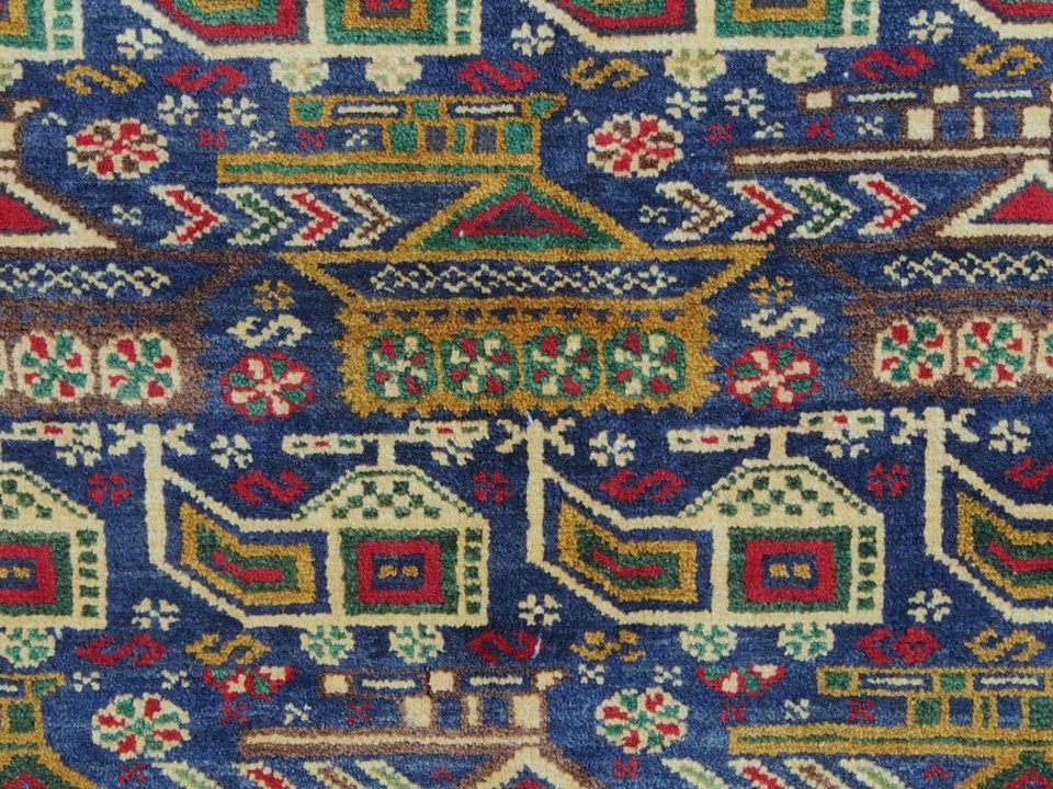 6,8x 3,9 ft unique genuine old nomadic Afghan War rug Afghanistan ...