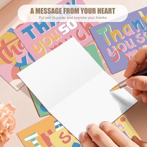Blank Cards,24-Pack Thank You Cards Set - Assorted in 6 Styles with ...