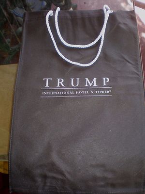 TRUMP International Hotel & Tower Bag Opened Bottom End w/ handle 2 ...