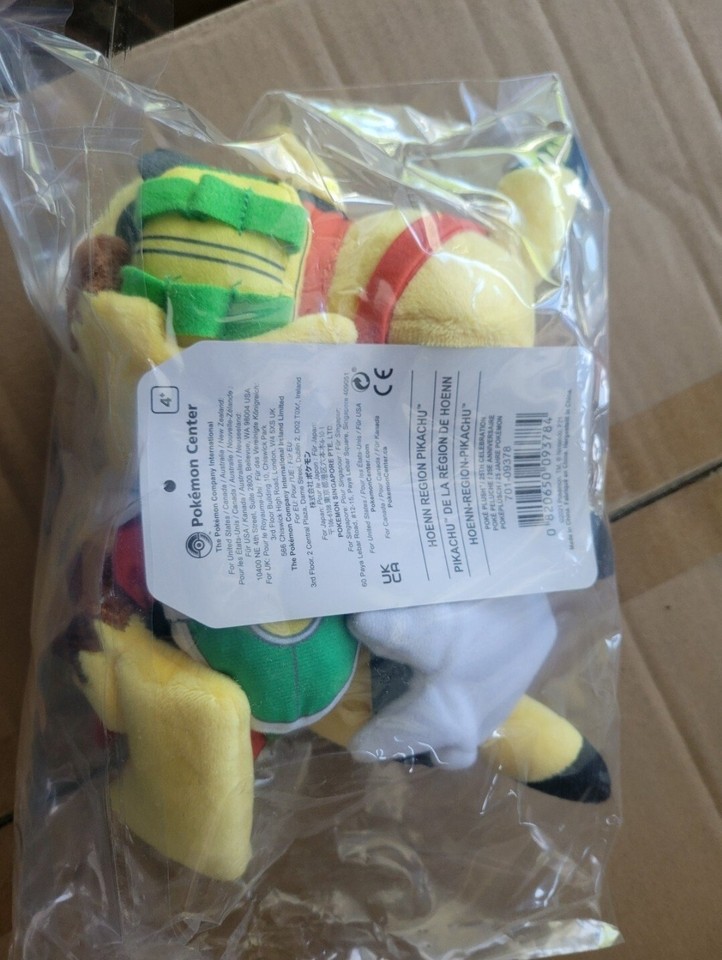 Pokémon Center Hoenn Region Pikachu 8 inch Poké Plush NWT | eBay