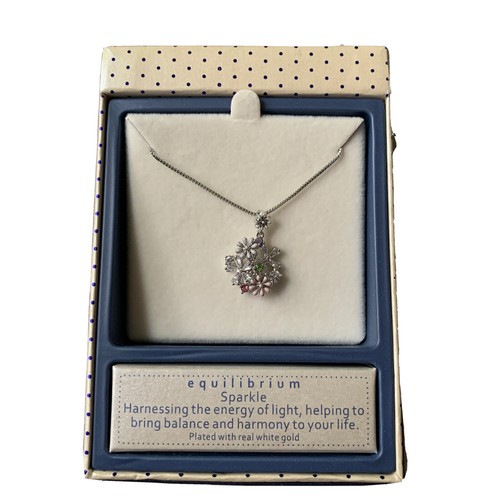 Equilibrium Silver Plated Necklace Flower Girl Birthday Gift Ladies ...