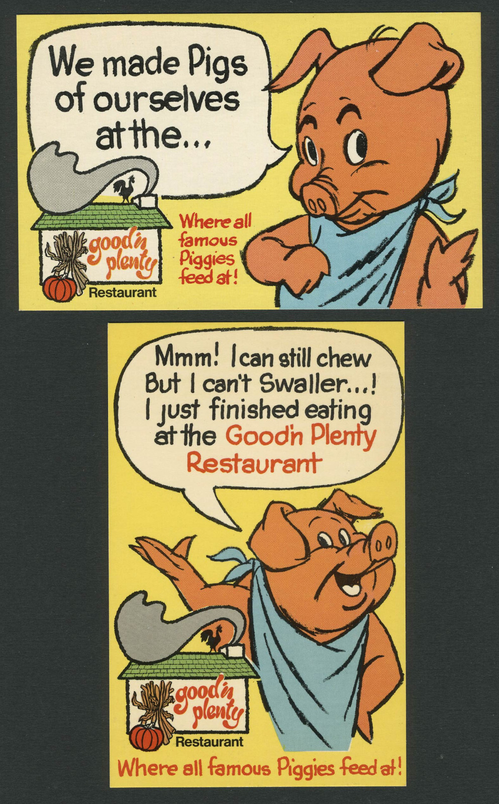 Smoketown PA: Two 1970s? GOOD 'N PLENTY RESTAURANT Amish/Mennonite ...