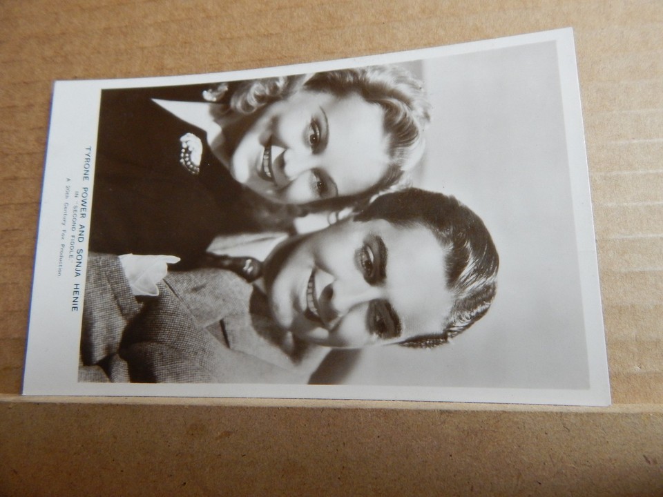 Picturegoer Film Star postcard Tyrone Power & Sonja henie unposted ...