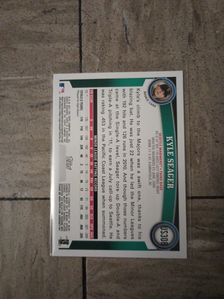 2011 Topps Update Series Kyle Seager Rookie Card | eBay