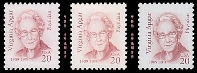 2179 2179a 2179b Virginia Apgar 20c Color Set of 3 Great Americans MNH ...