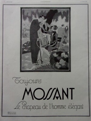 publicite ADVERTISING chapeau MOSSANT annee 1929 A2944 | eBay