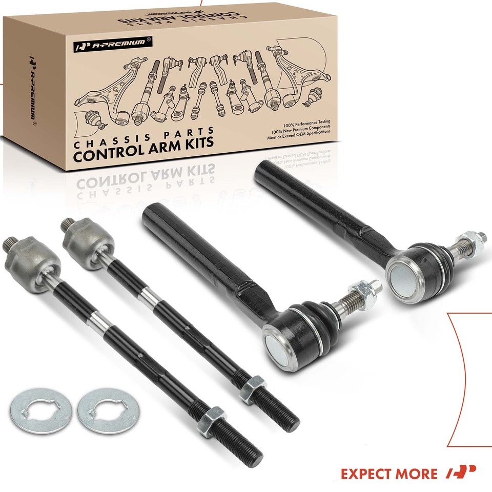 A-Premium 4x Tie Rod Kit Front Inner Outer for Hummer H3 2006-2010 H3T ...