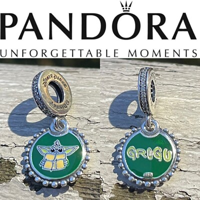 Rare Pandora Disney Parks Exclusive Green Star Wars Grogu Mandalorian ...