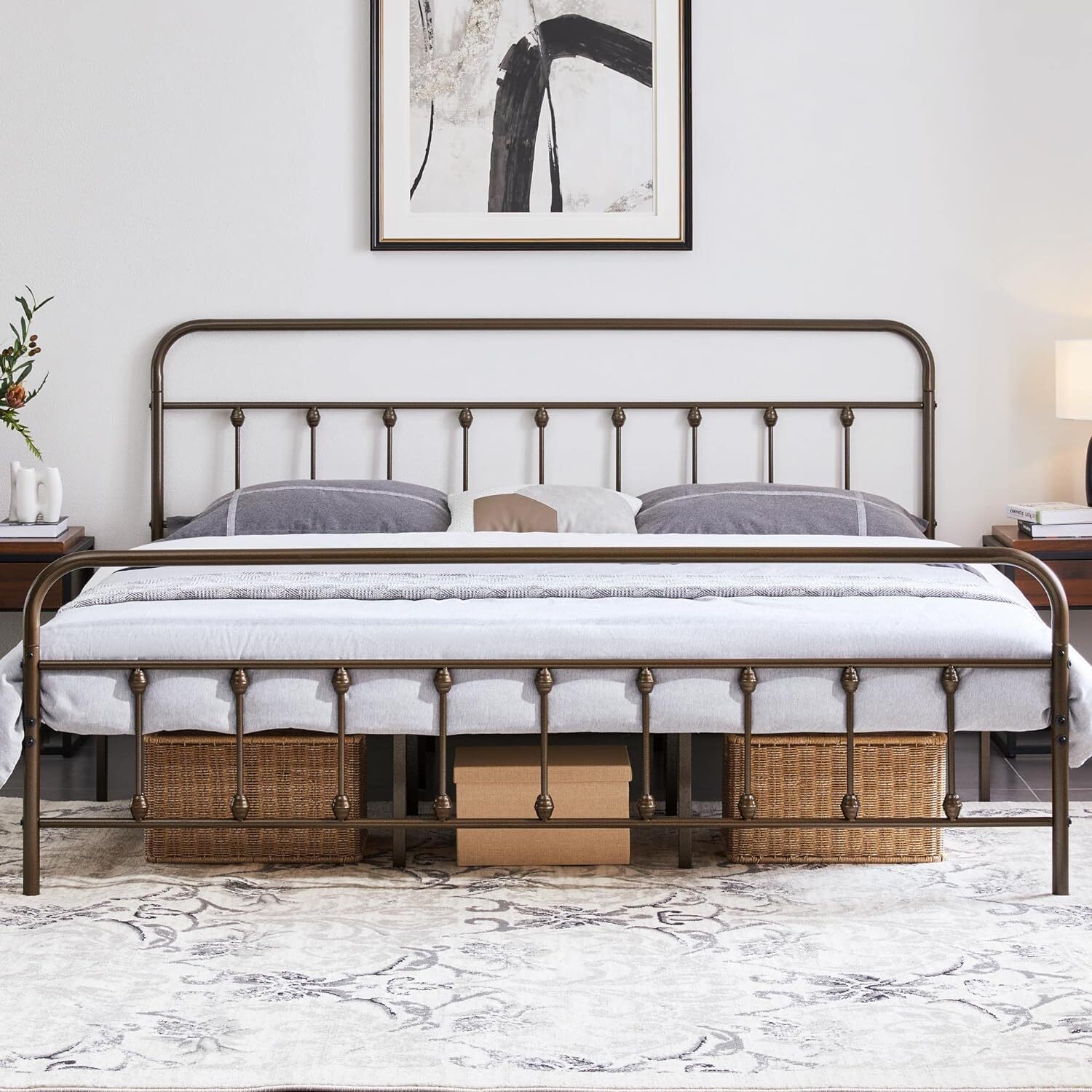 King Size Bed with Supportive Headboard & Footboard – Relaxation ...