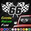 Racing Number Flag Vinyl Decal Sticker | Custom Dirt Bike Plate ...