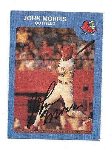 John Morris Hand Signed autograph on a 1985 Minor Lg. card-St. Louis ...