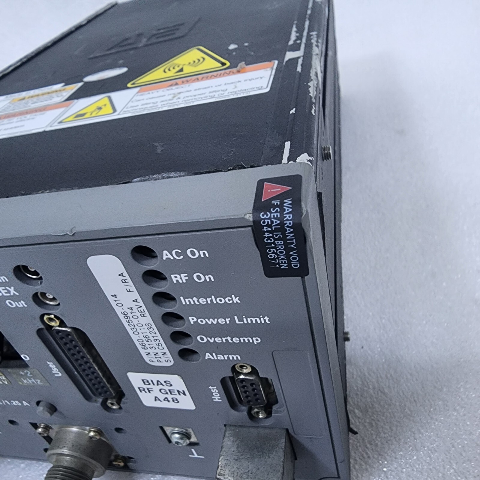 ADVANCED ENERGY APEX 1513 RF GENERATOR 660-032596-014,3156110-014 REV:A ...