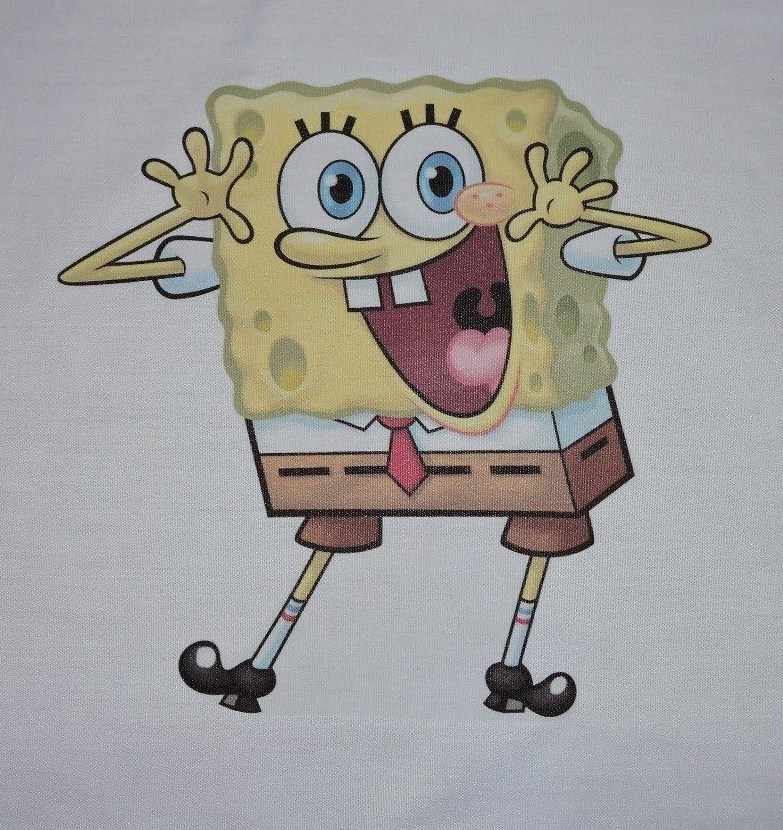 1 SPONGEBOB SQUAREPANTS QUILT SQUARE SEWING BLOCK FABRIC MATERIAL ...