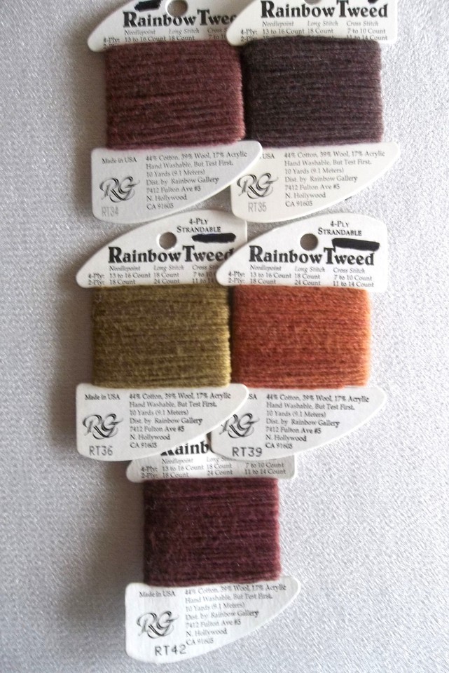 Rainbow Gallery RAINBOW TWEED - U Choose 2 Cards - 34 Different Colors ...