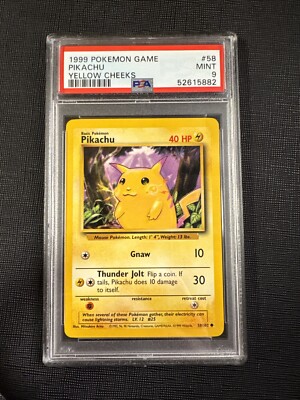 1999 Base Set Pikachu 058/102 Yellow Cheeks MINT PSA 9 | eBay