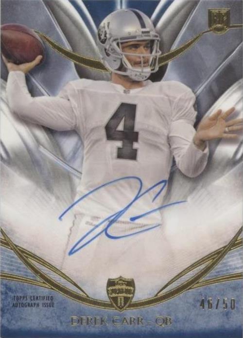 2014 Topps Supreme - Autographed Rookies Derek Carr #SRA-DC Blue /50 ...