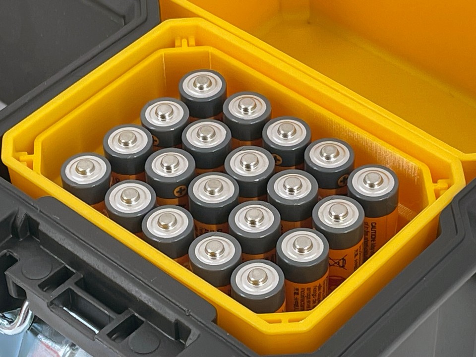 Dewalt Deep Pro Organizer Compatible AA AAA C D 9V Battery Insert Bin ...
