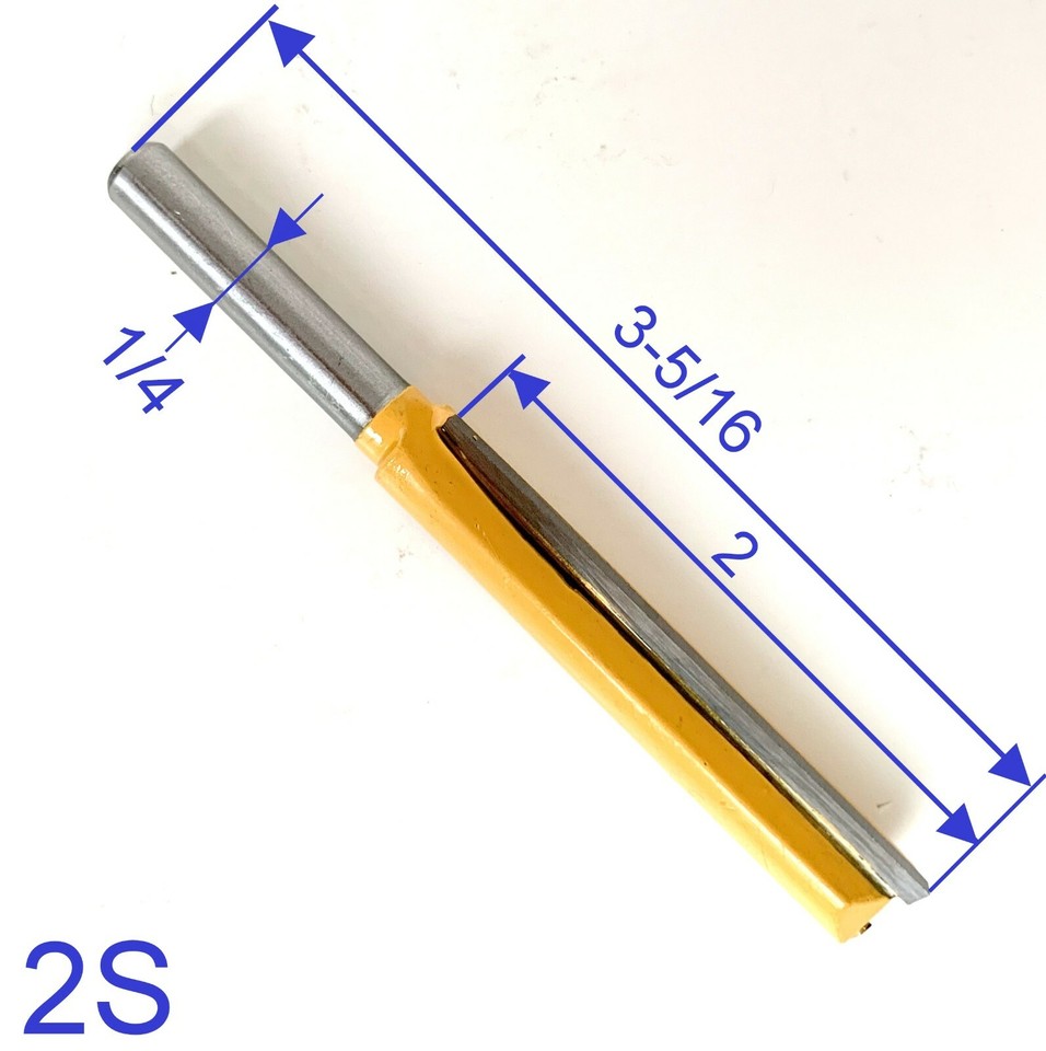 1 pc 1/4" SH 2" Extra Long Straight Router Bit S | eBay