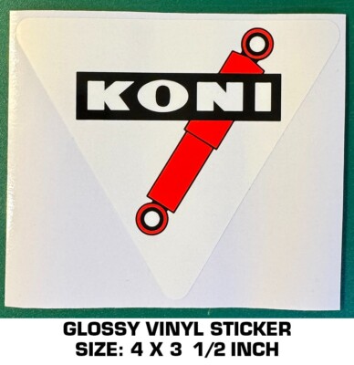 KONI SHOCKS GLOSSY VINYL DECAL STICKER - VINTAGE RACING - DRAG ...