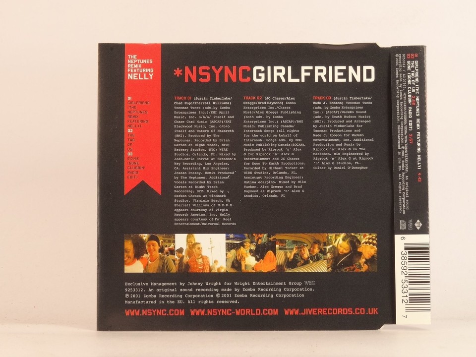 NSYNC FT NELLY GIRLFRIEND THE NEPTUNE REMIX (H1) Expertly Refurbished ...