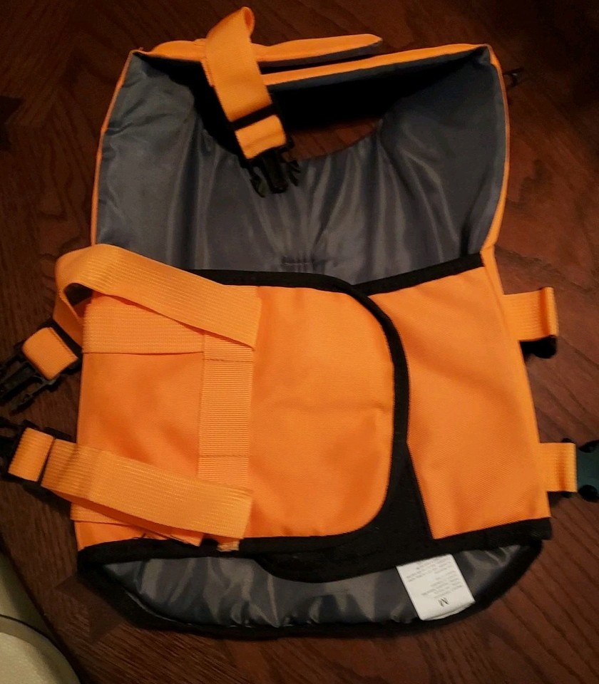 Orange Pet Dog Saftey Jacket Dog Life Vest MEDIUM Size Safety Vest ...