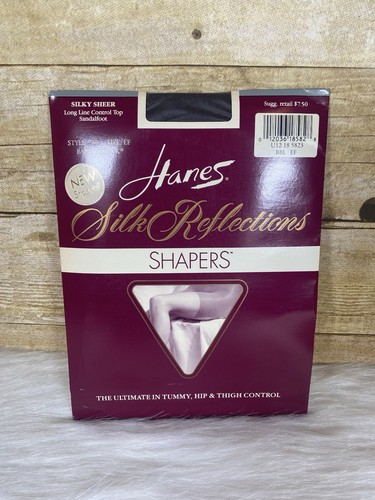 HANES Silk Reflections SHAPERS Pantyhose BARELY BLACK 780 Sz EF ...