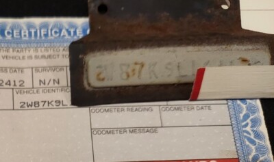 1979 Pontiac Firebird Trans Am Dash Fender Tag Collectible Document | eBay