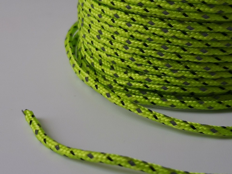 2mm Paracord Reflective Micro Cord Strong Glow Line Lanyard Camping ...