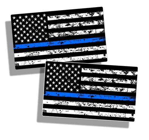 Police Blue Line USA Flag Sticker Decal | eBay