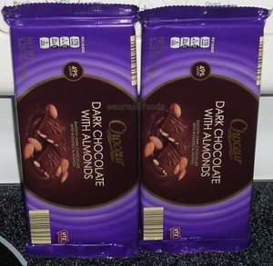 Choceur DARK Chocolate W/Almonds & Austrian Alps Milk 49% Cocoa (2 Pack ...