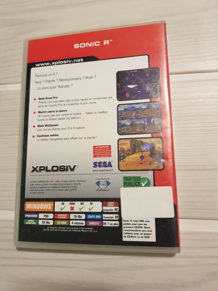 Sonic R: PC CD-ROM Xplosiv Sega Very Good Condition | eBay