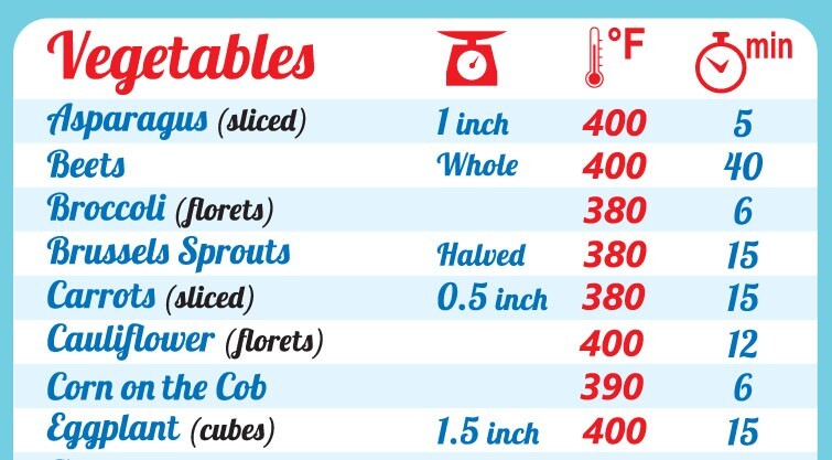 Ninja Air Fryer Cooking Times Magnet Chart Guide Accessories Cheat ...