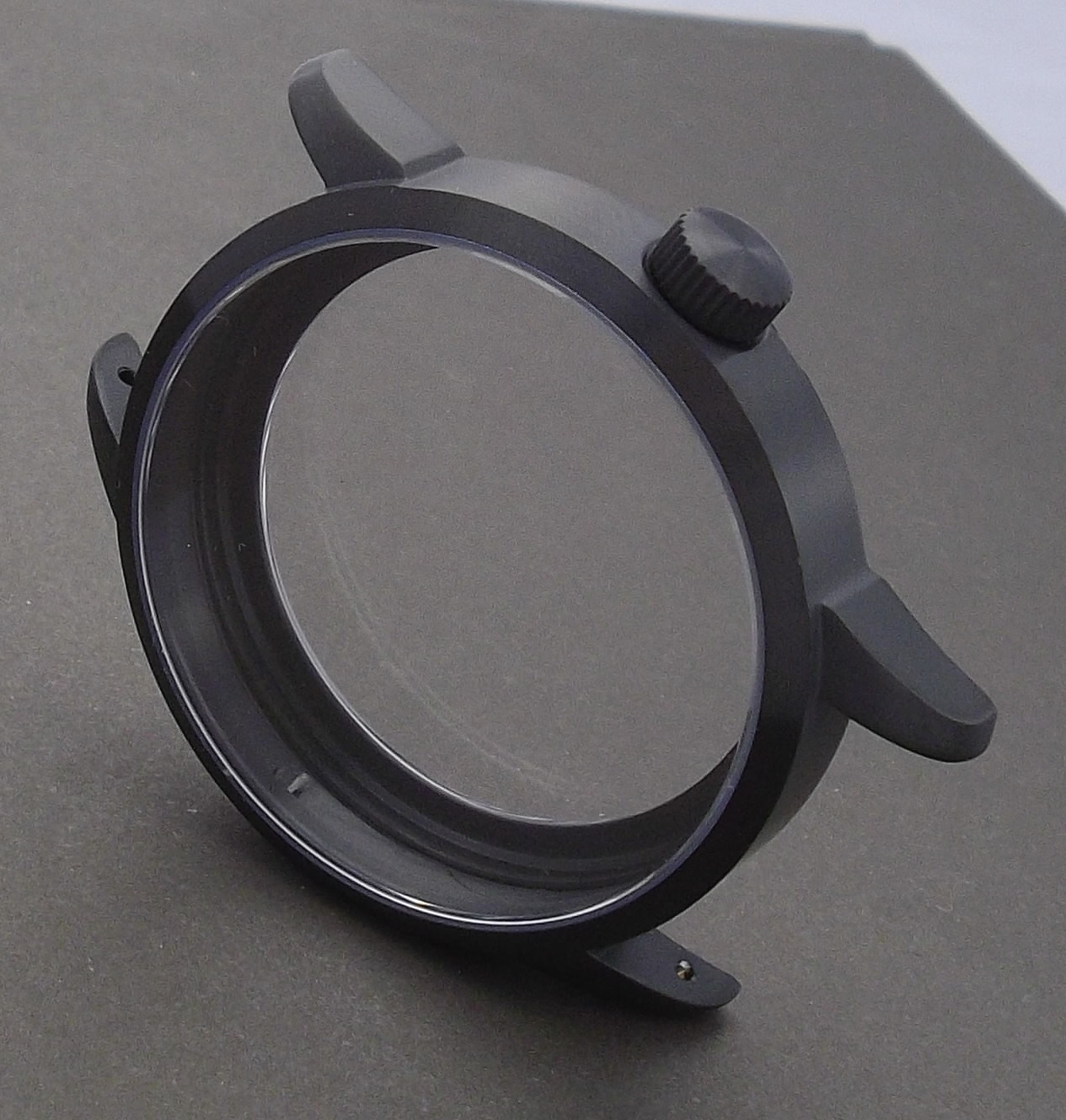 316L ST.STEEL WATCH CASE ETA UNITAS 6497 OR 6498 MOVEMENT PVD BLACK ...