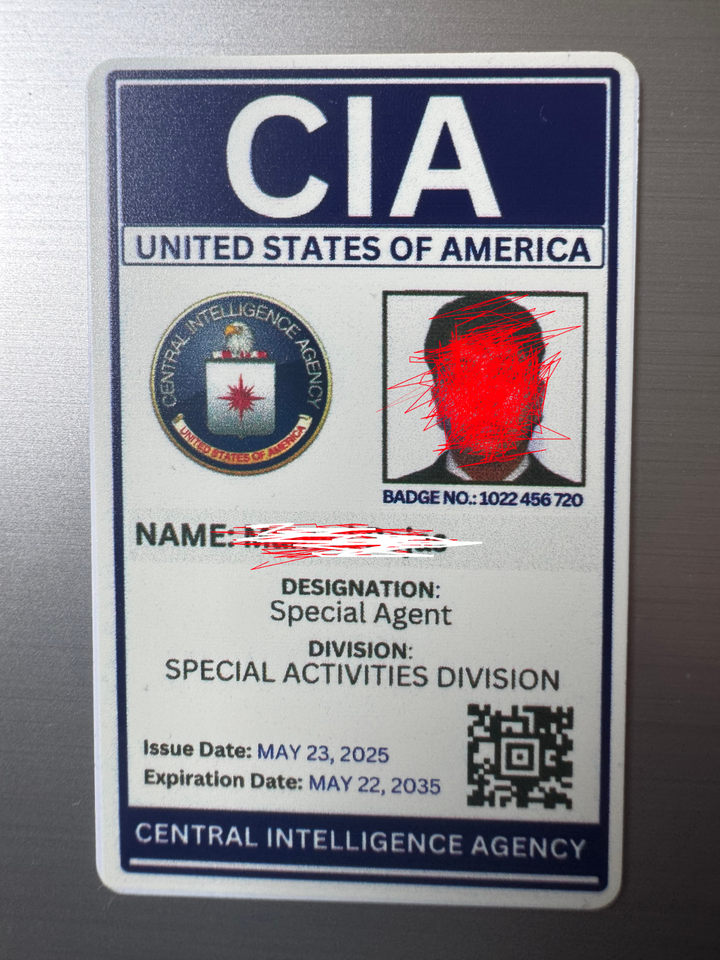 Physical Customized FBI Special Agent Id Badge, Cosplay accessories ...