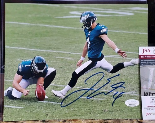 NICE AUTOGRAPHED Eagles Jake Elliott 8x10 Photo Football Kicker JSA ...