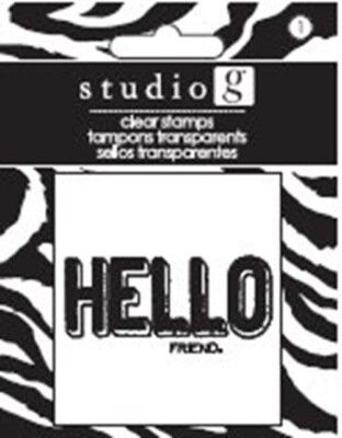 Studio G Clear Stamp Set SAY It BIG Messages - Hello Friend | eBay