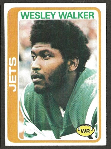 1978 Topps #327 WESLEY WALKER New York Jets ROOKIE - CREASE FREE - 21 ...
