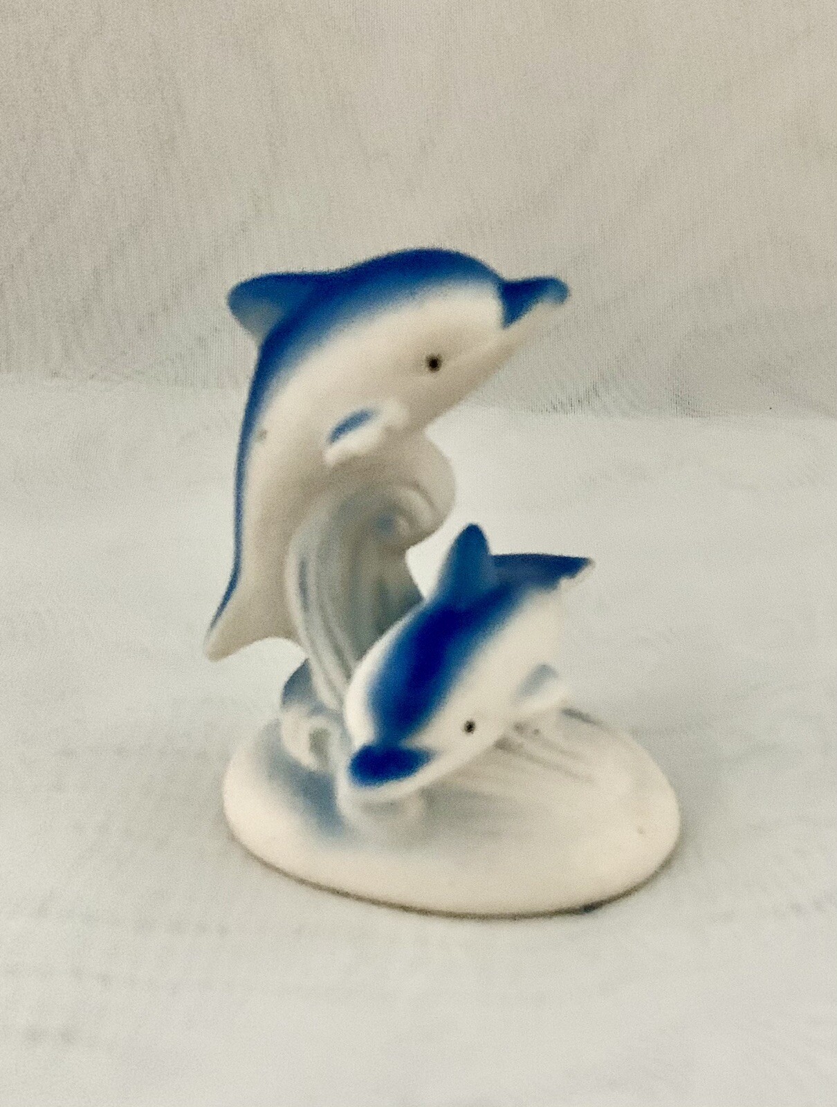 Vintage Small Dolphin Figurine of 2 Dolphins Playing/Jumping in the ...