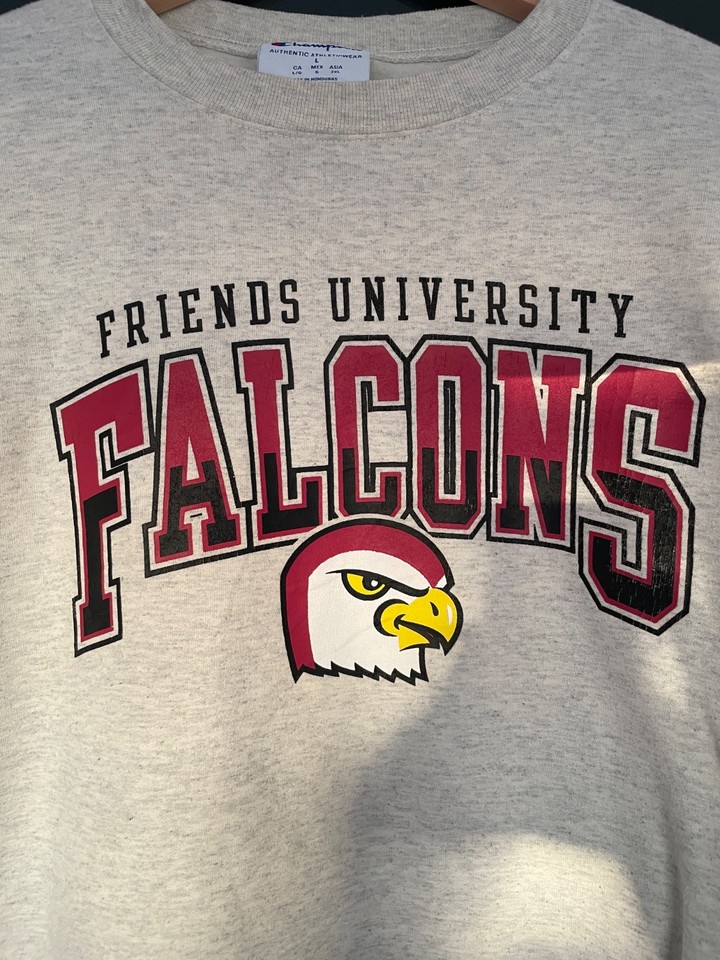 Vintage Retro Champion Friends University Falcons Sweatshirt L Large ...
