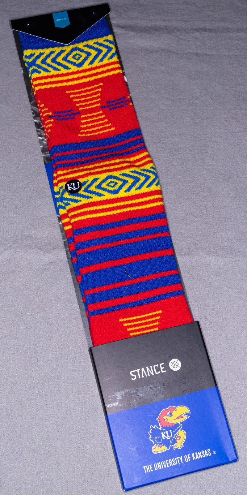 Stance x KU Socks 'Mazed Kansas' | Size L | Crew Height | New With Tags ...