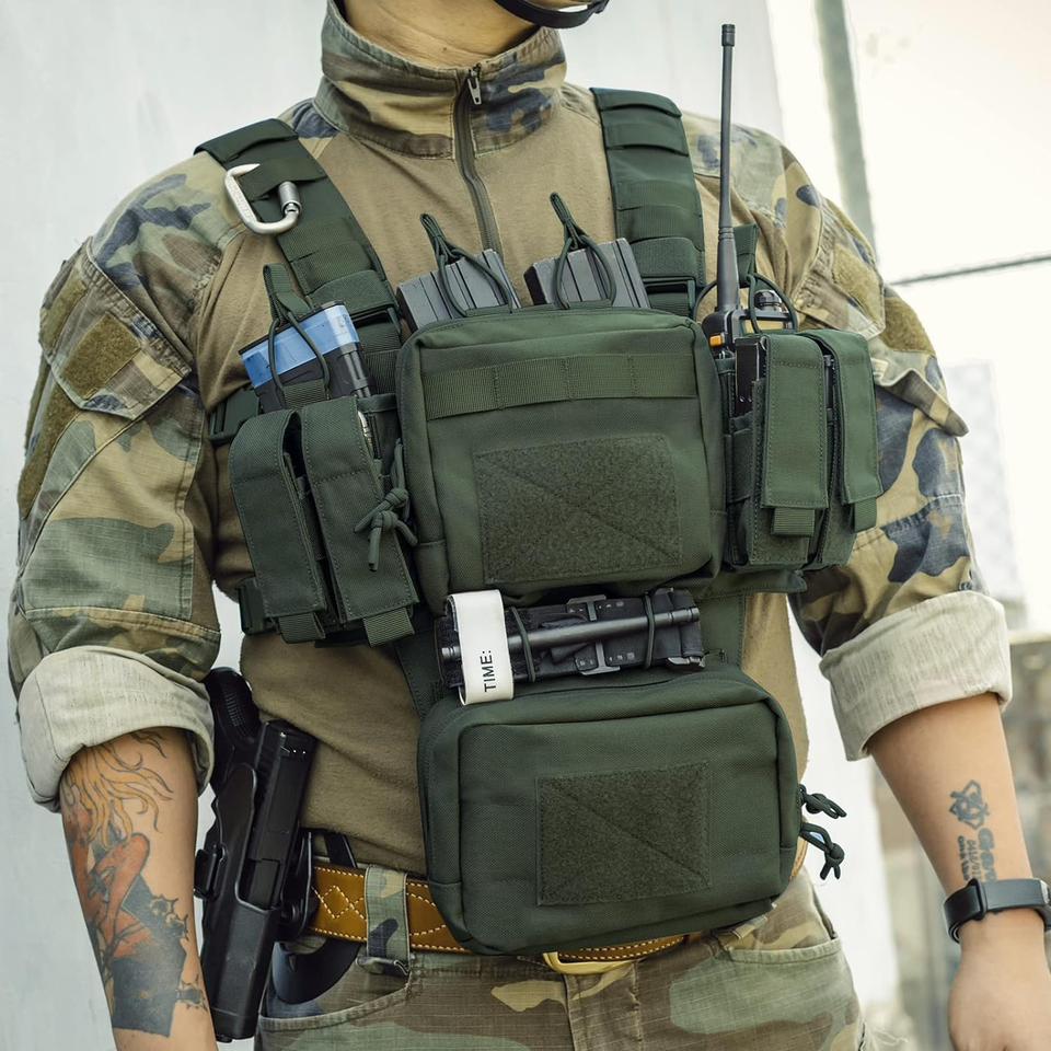 New Tactical Chest Rig Adjustable Detachable Chest Rigs with Mag Pouch ...