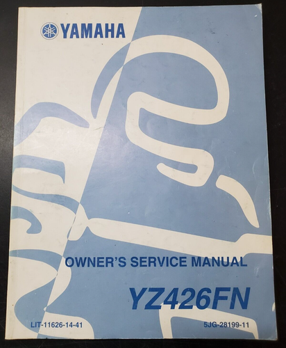 2001 Genuine OEM Yamaha WR426 FN Owners Service / Repair Maintenance ...