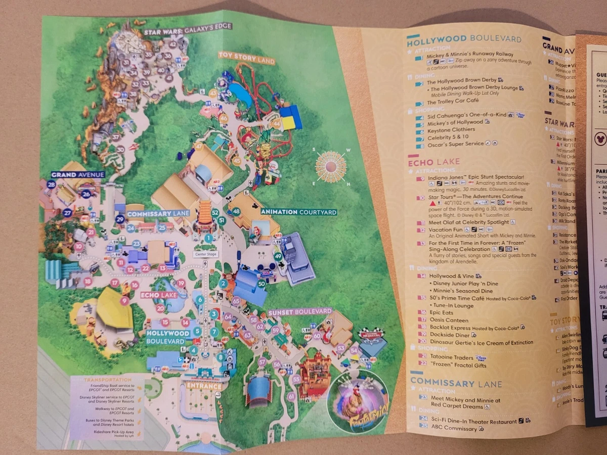 Walt Disney World Hollywood Studios Map