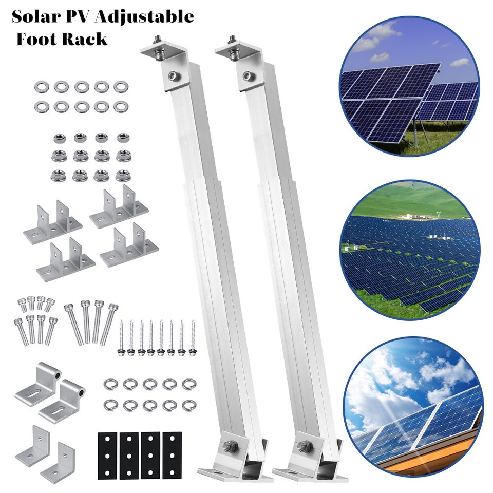2Pack Solar Panel Stand Mounting Brackets Adjustable Tilt Mount Fixing ...