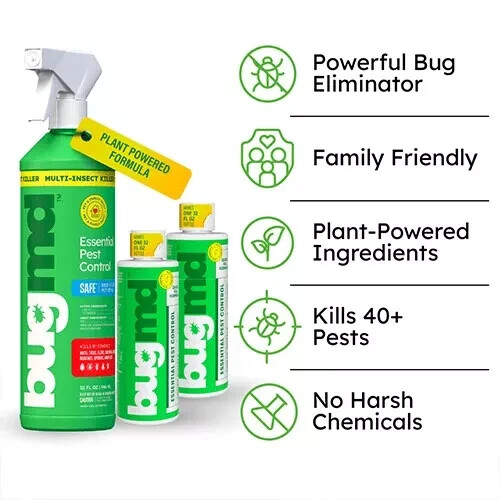 BugMD Starter Kit - Esential Oil Pest Concentrate (2 btl 3.7 oz + 1 btl ...