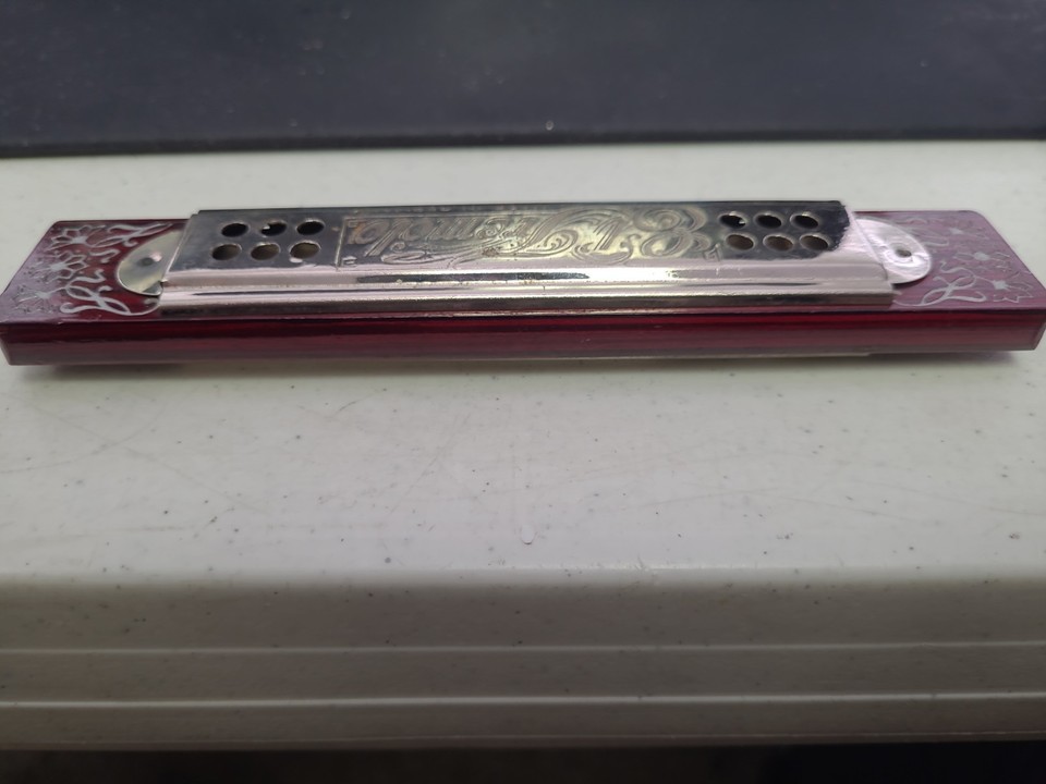 Vintage Hohner Echo Tremolo Harmonica Made in Germany Red Wood Comb | eBay